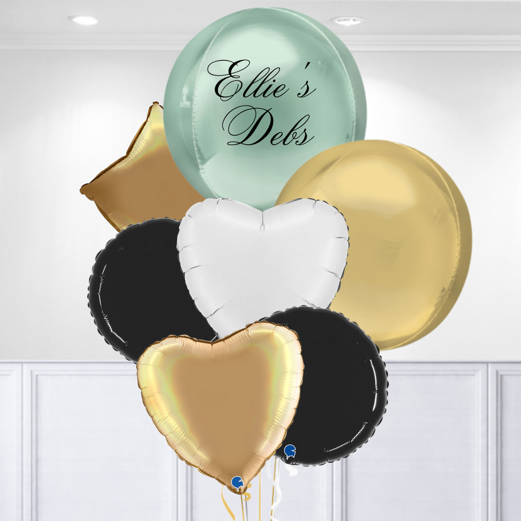 Mint Debs Personalised Giant Inflated Balloon Bunch – Joballoons.ie