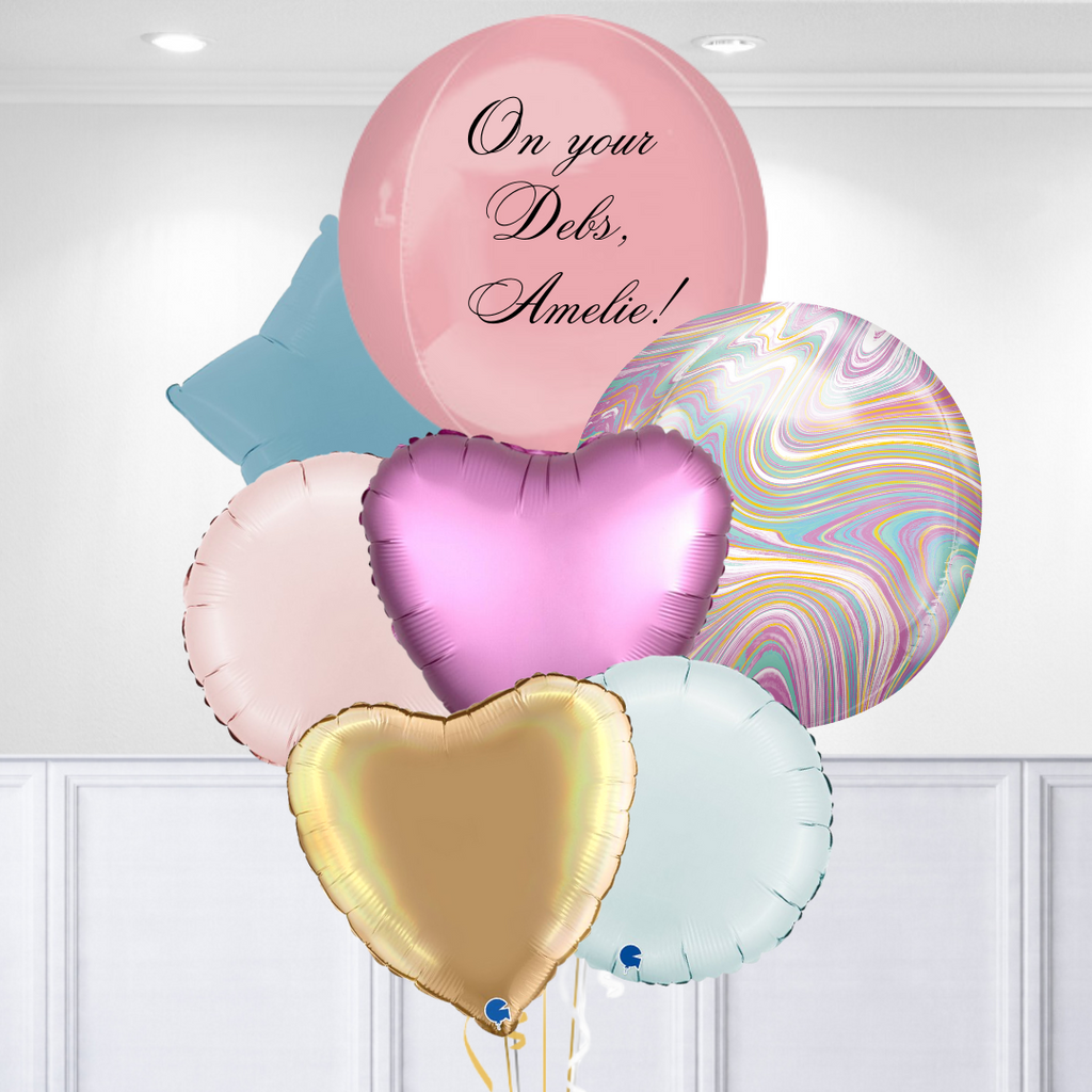Colourful Debs Personalised Giant Inflated Balloon Bunch – Joballoons.ie