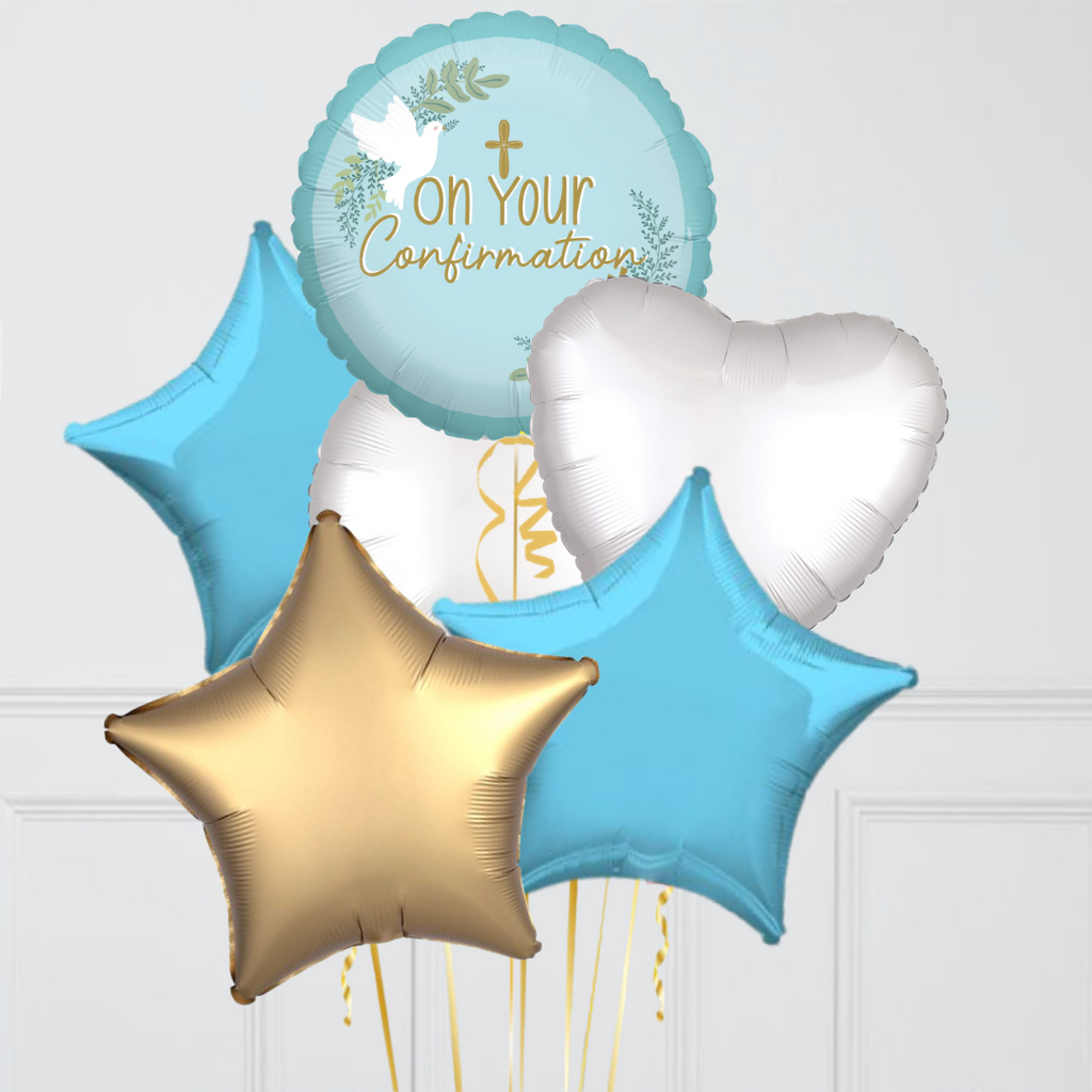 Blue On Your Confirmation Foil Balloon Bouquet – Joballoons.ie